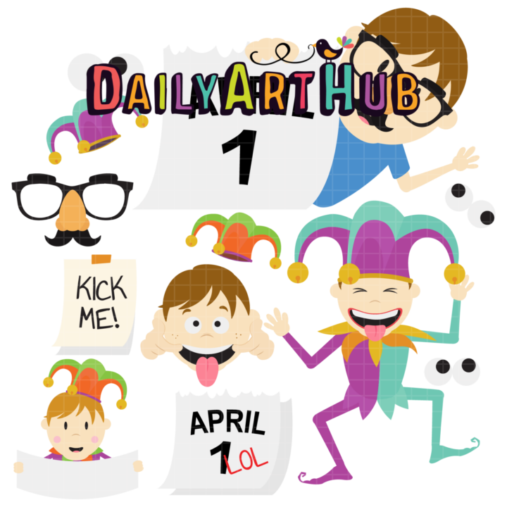 April Fools Clip Art Set – Daily Art Hub // Graphics, Alphabets & SVG