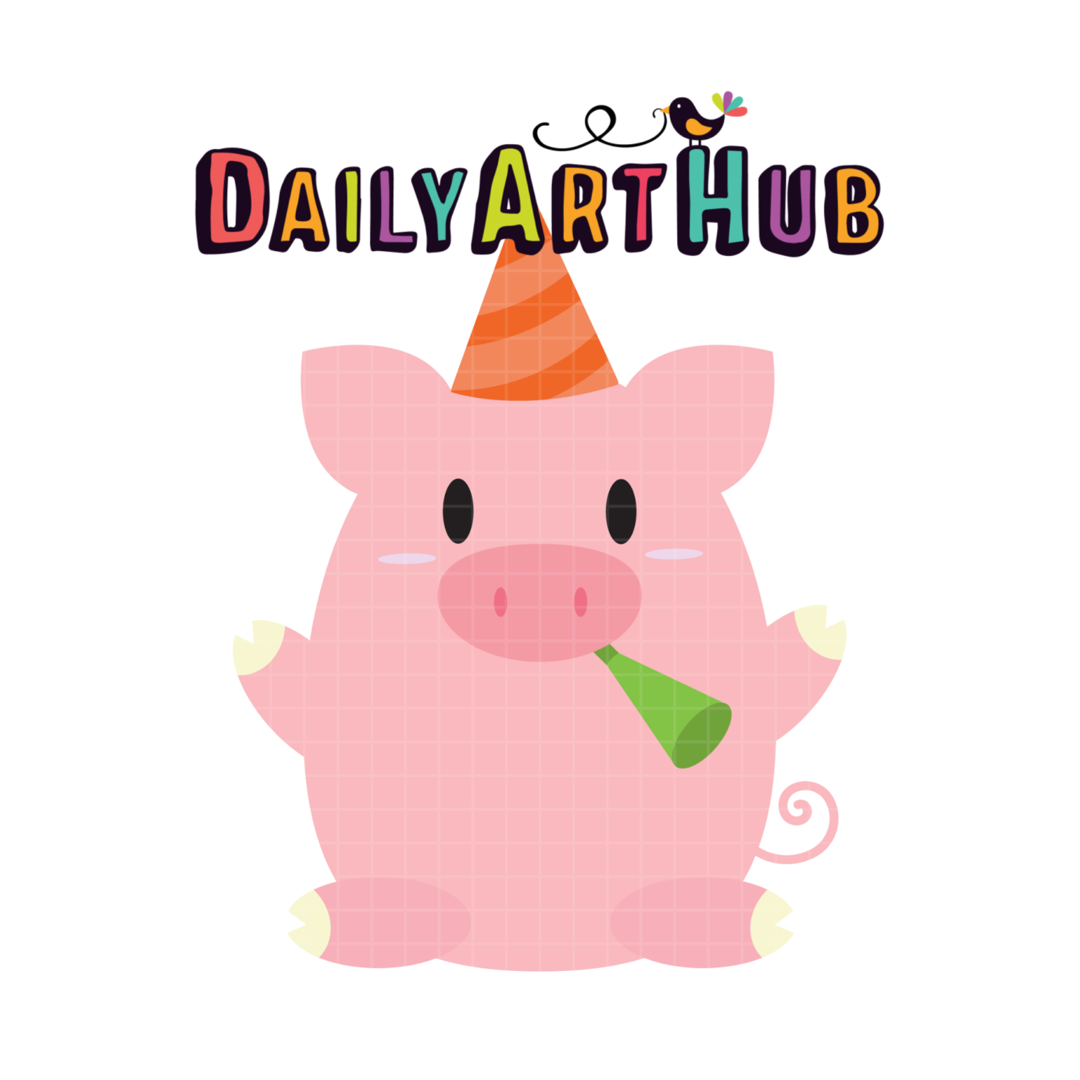 FREE Birthday Pig Clip Art – Daily Art Hub // Graphics, Alphabets & SVG