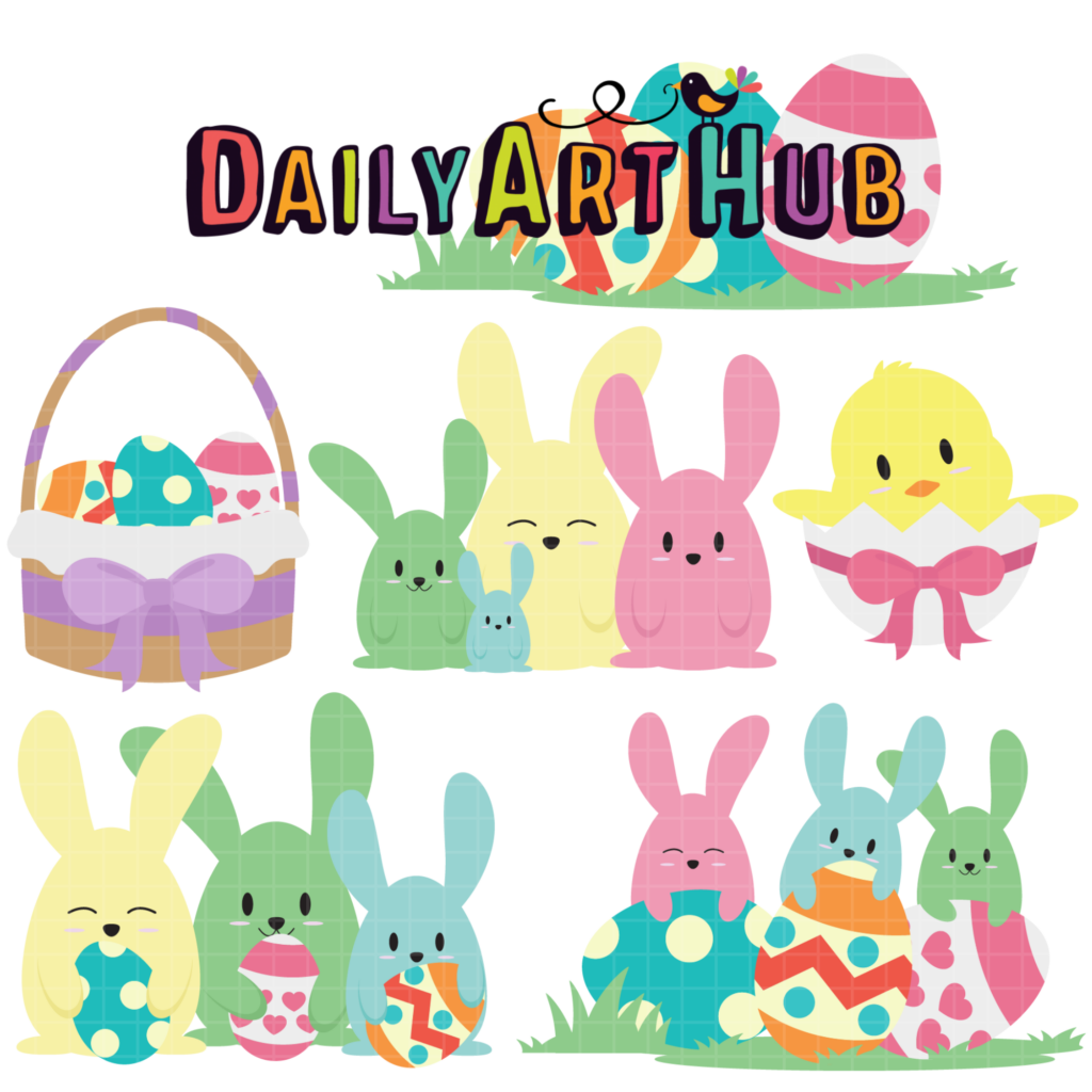 Cute Easter Clip Art Set – Daily Art Hub // Graphics, Alphabets & SVG